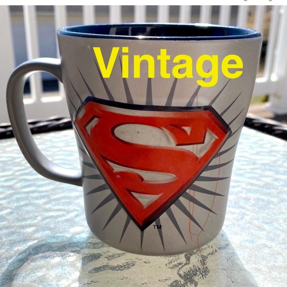 DC Comics | Dining | Heavy Ceramic 3d Dc Comics Six Flags Superman Gray ...